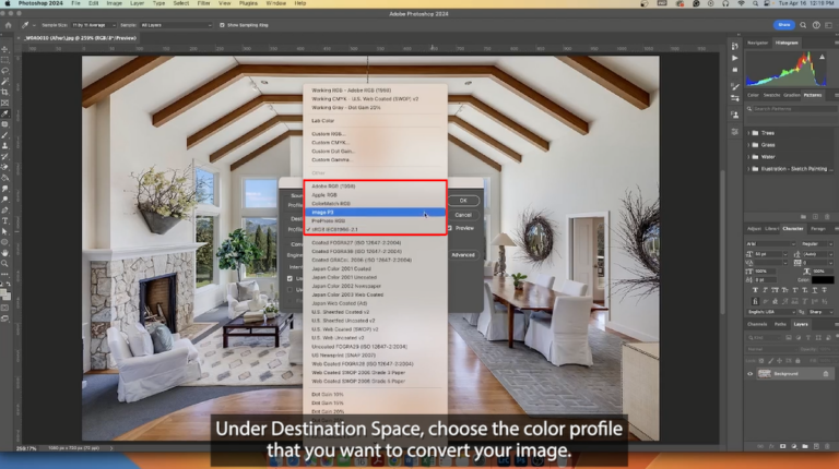 How to Change the Color Space in Photoshop - Real Estate Photo Editing