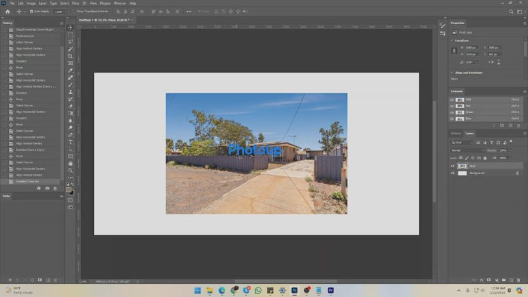 How to Center an Image in Photoshop - Real Estate Photo Editing