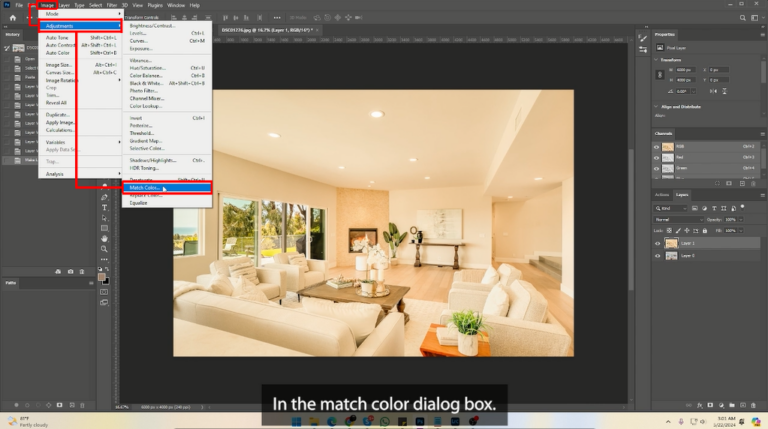 How to Match a Color in Photoshop - Real Estate Photo Editing
