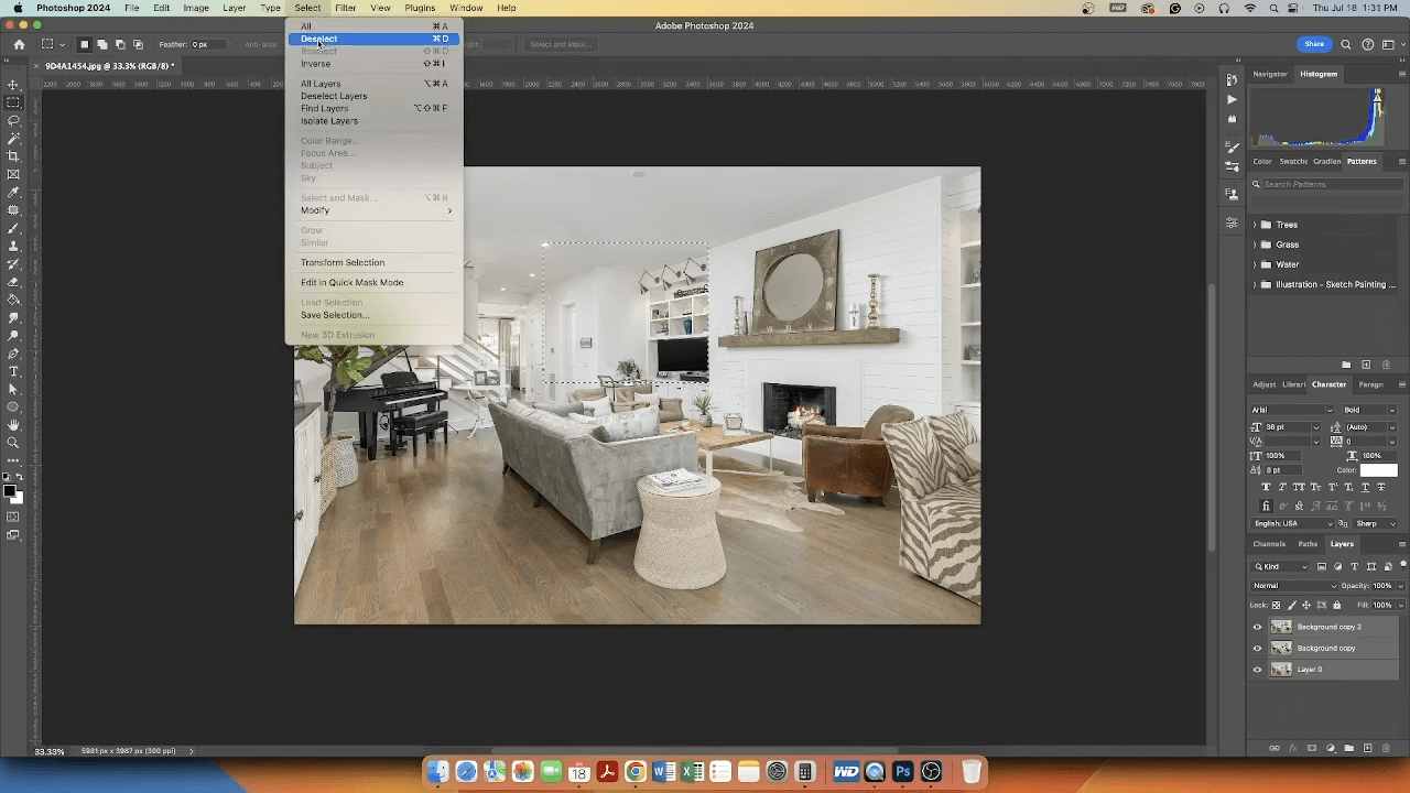 How to Deselect in Photoshop - Real Estate Photo Editing